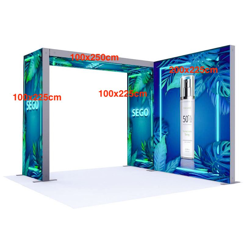 Modular Lightbox Kiosk E01D25 - Buy Illuminated Trade Booth ...