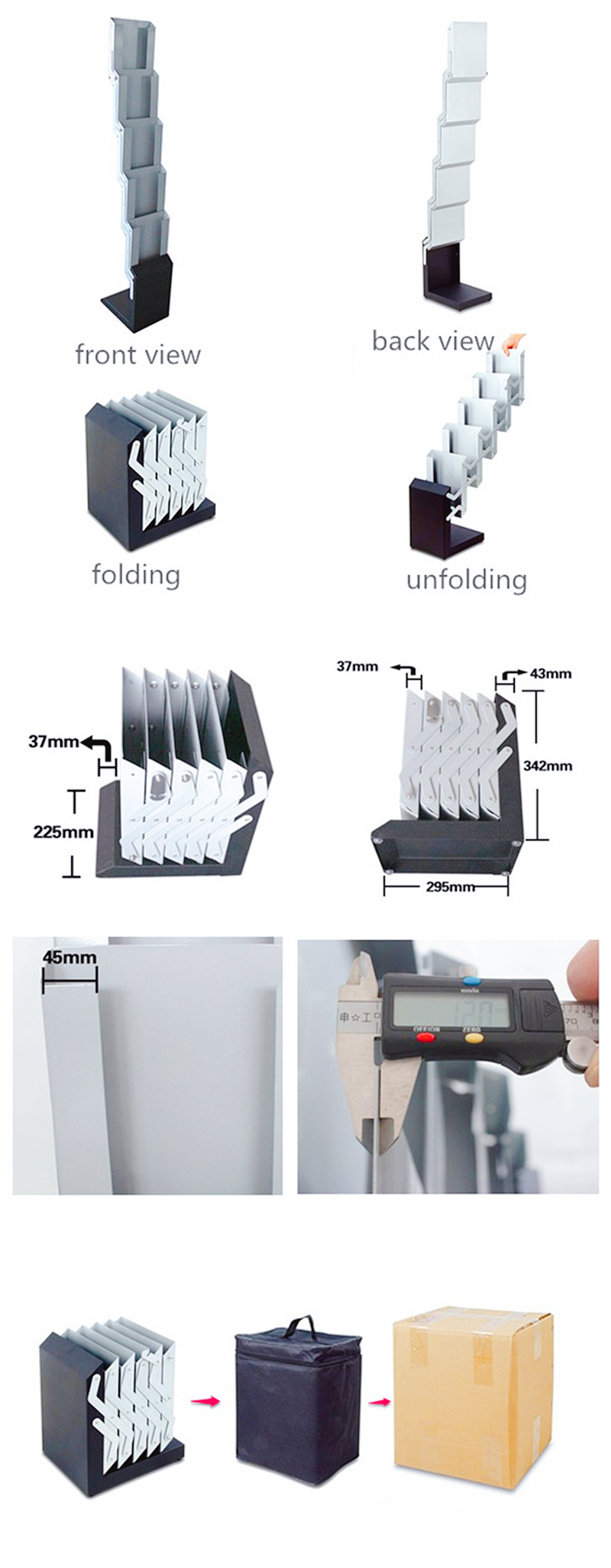 Portable Brochure Rack E07B5 - Buy Leaflet Holder, Magazine Stand ...