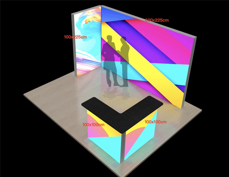 LED Exhibition Banner Stand E01D17 - Buy Backlit Exhibition Booth ...