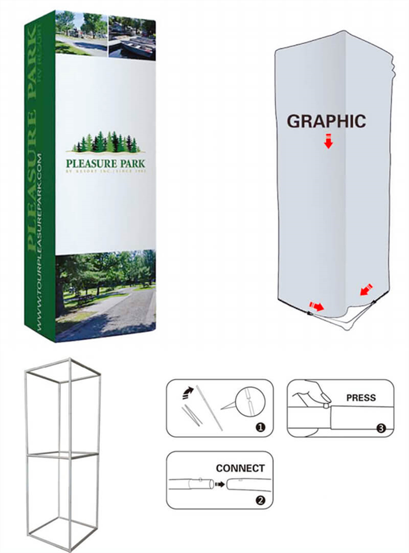 Square Column Display E03G7 - Buy 3D Column Stand, Tension Fabric Tower ...