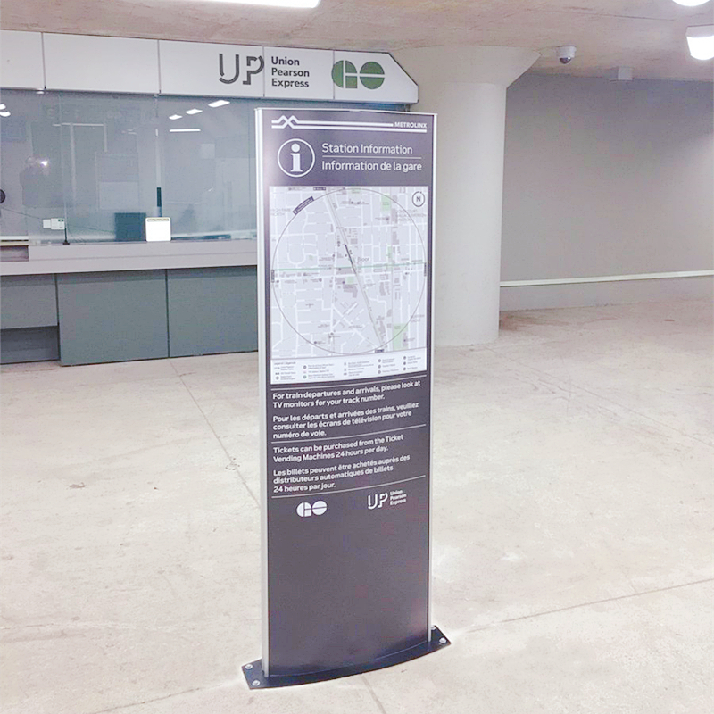 Curved Pylon Sign E11A4 - Buy Directional Signs, Wayfinding Sign, Totem ...